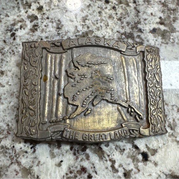 Belt Buckle | Accessories | Vintage Alaska Belt Buckle The Great Land ...